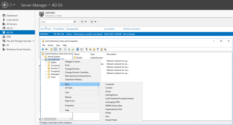 Active Directory Hacking Lab – @Forensicxs
